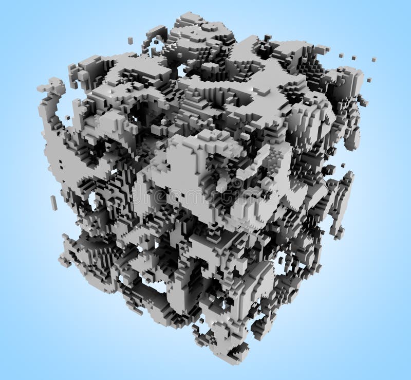 3D Illustration of Three-dimensional Model Stock Illustration ...