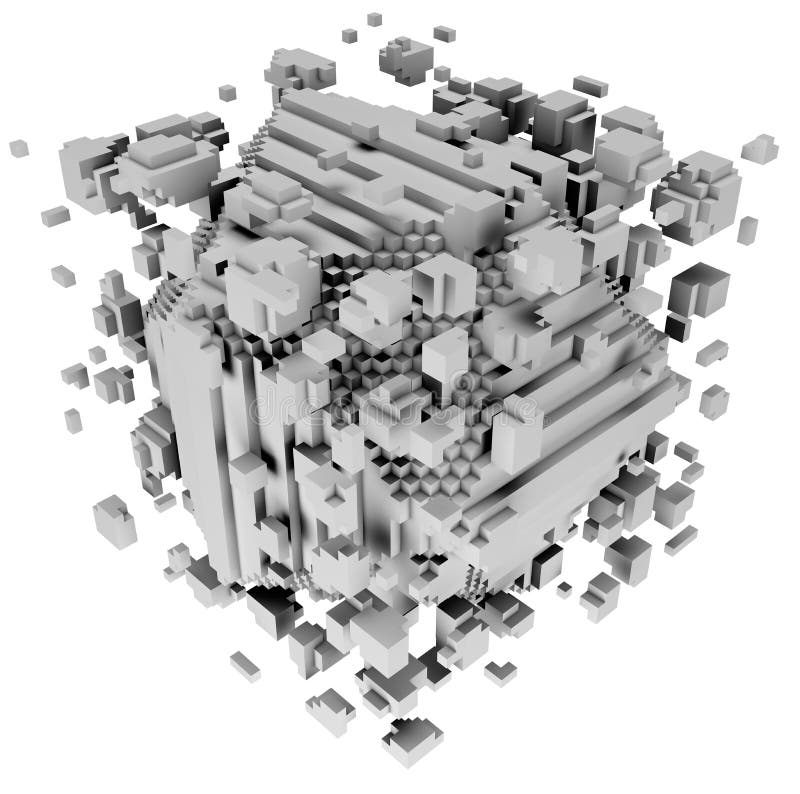 3D Illustration of Three-dimensional Model Stock Illustration ...