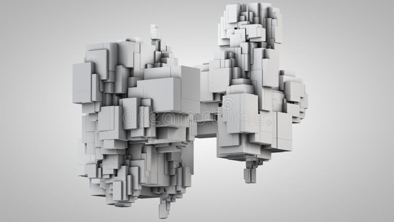 3D Illustration of Three-dimensional Model Stock Illustration ...