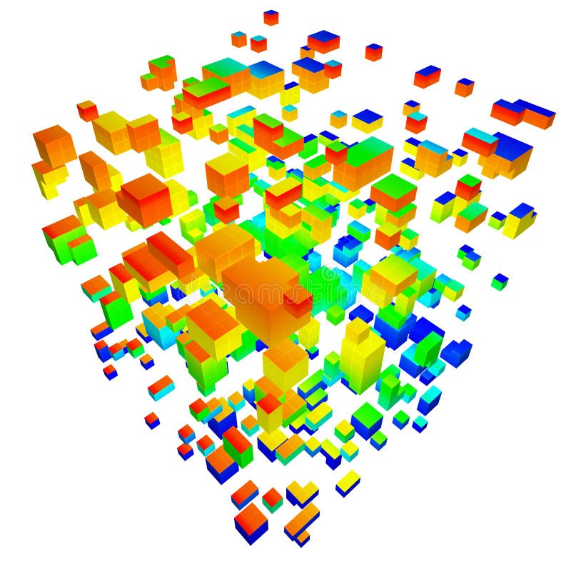 3D Illustration of Three-dimensional Model Stock Illustration ...