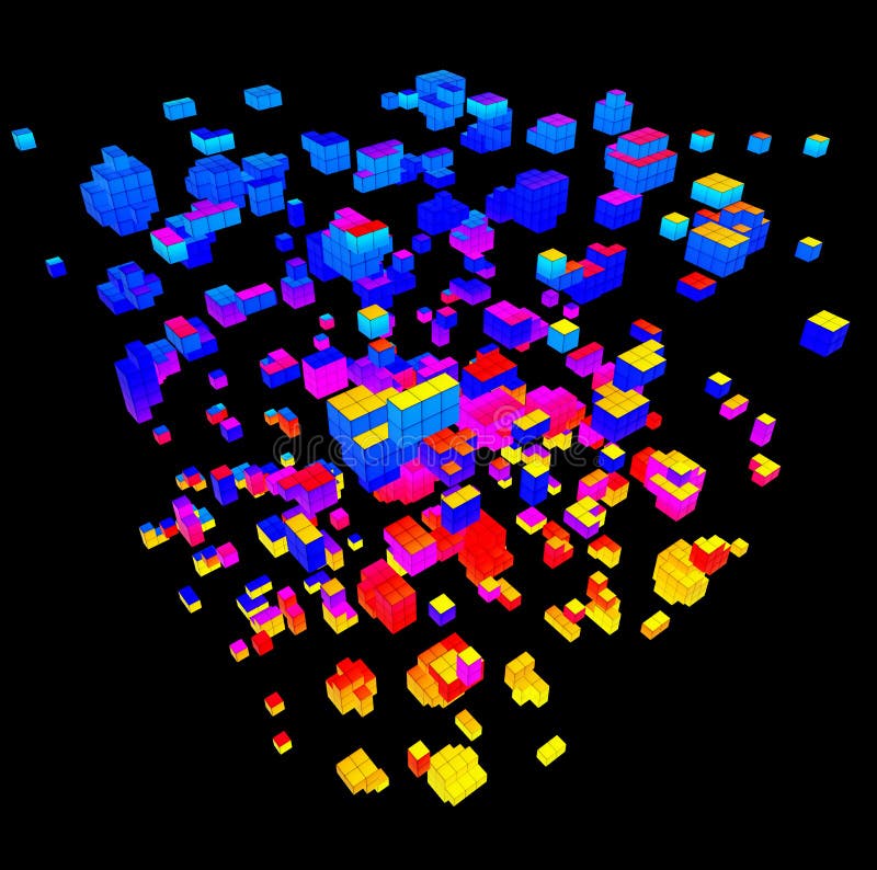 3D Illustration of Three-dimensional Model Stock Illustration ...