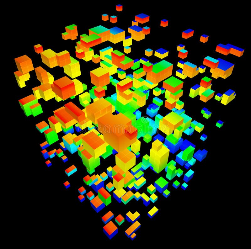 3D Illustration of Three-dimensional Model Stock Illustration ...