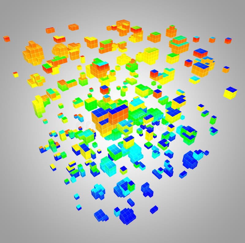 3D Illustration of Three-dimensional Model Stock Illustration ...