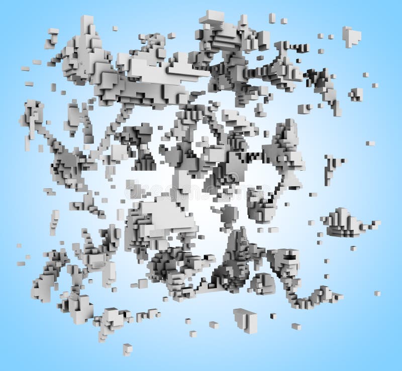 3D Illustration of Three-dimensional Model Stock Illustration ...