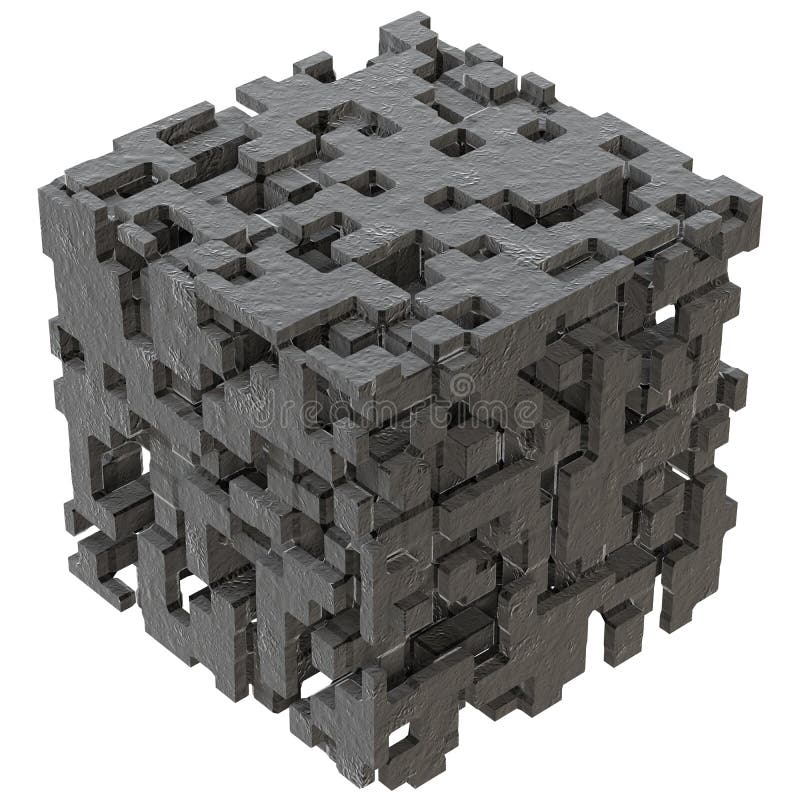 3D Illustration of Three-dimensional Model Stock Illustration ...