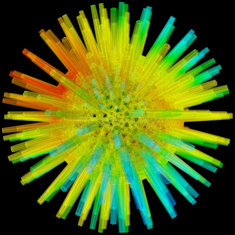 3D Illustration of Three-dimensional Object Like Polyhedron Star Stock ...