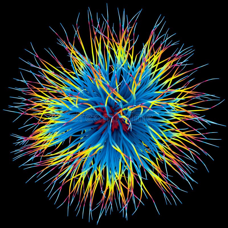 3D Illustration of Three-dimensional Object Like a Virus Stock ...