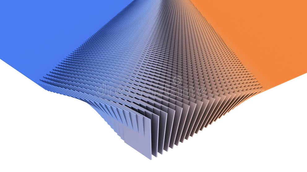 3D Illustration of Three-dimensional Plates Structure Stock ...
