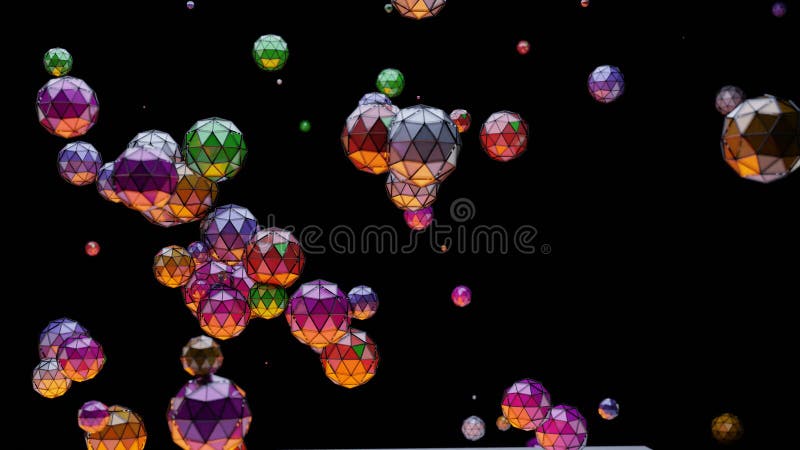3d Illustration of Three Metallic Spheres on Floating in Air. Stock ...