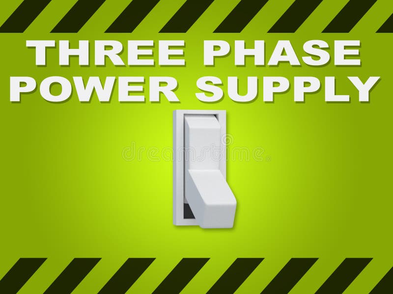Three Phase Power Symbol Sign, Vector Illustration, Isolate on White ...
