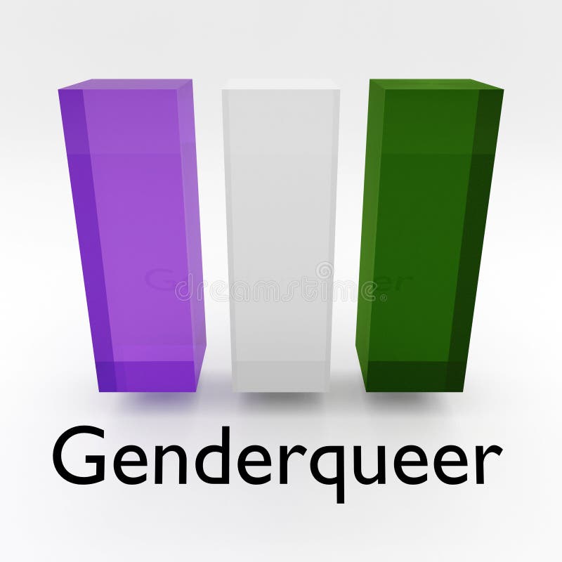 The Genderqueer Gender Sexual Orientation Signs Symbols Against A Light