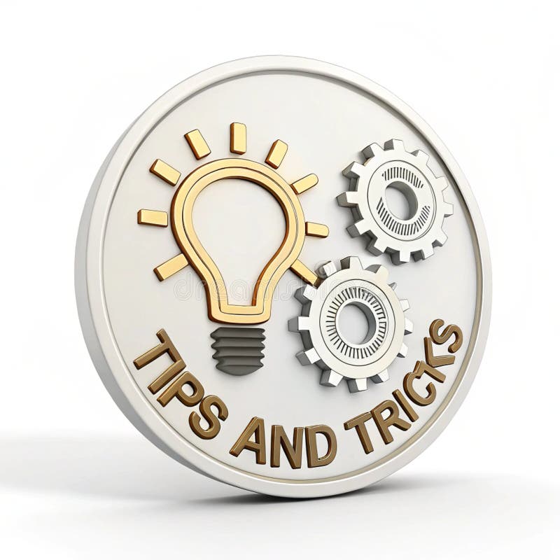 3D Illustration of Tips and Tricks Icon Isolated on White Background ...