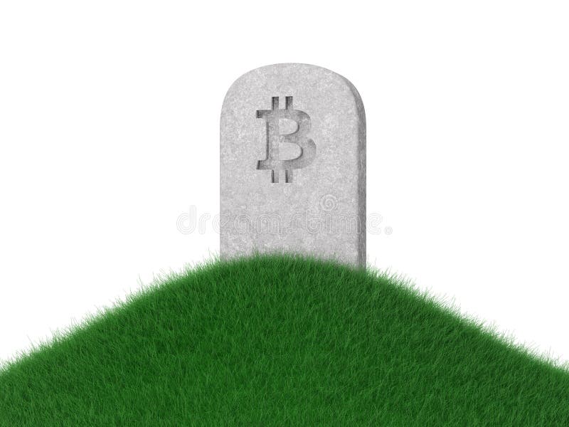 Bitcoin is dead stock illustration. Illustration of business - 309786244