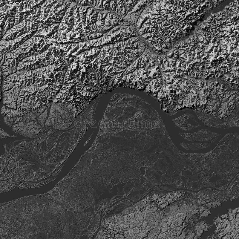 3D Illustration of a Top View of the Amazon River, Brazil Stock ...