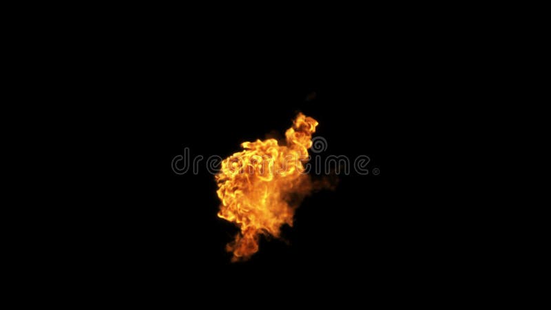 3D Illustration Top View of Fire Animation on Black Background Stock ...