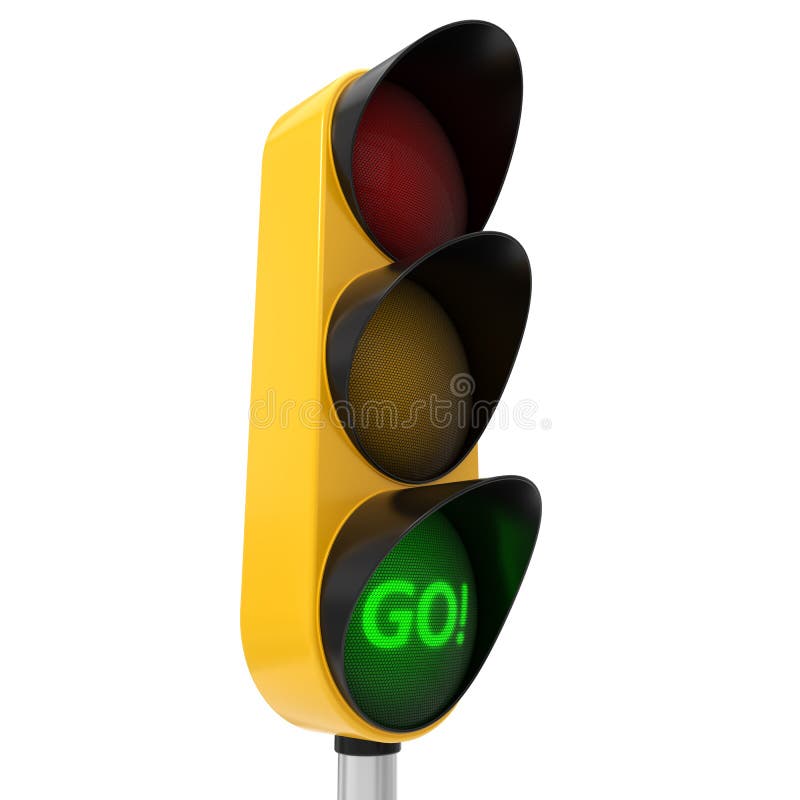 3d Illustration of Traffic Light with Text. Stock Photo - Image of text ...