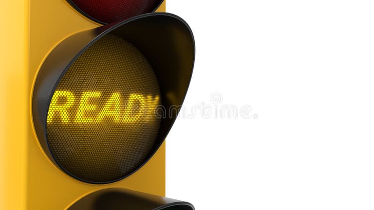 3d Illustration of Traffic Light with Text. Stock Illustration ...