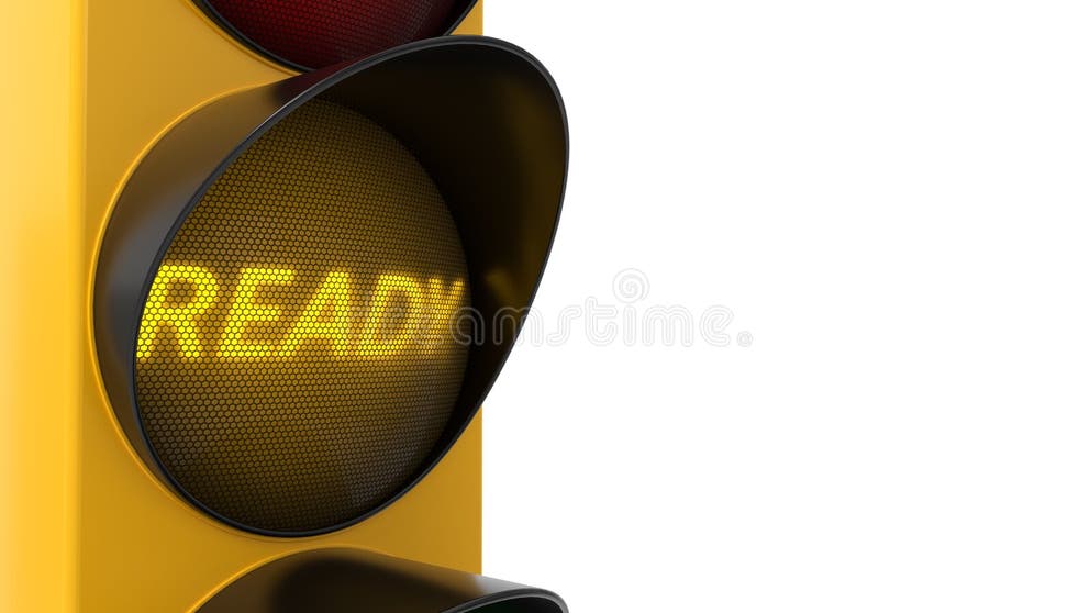 3d Illustration of Traffic Light with Text. Stock Illustration ...