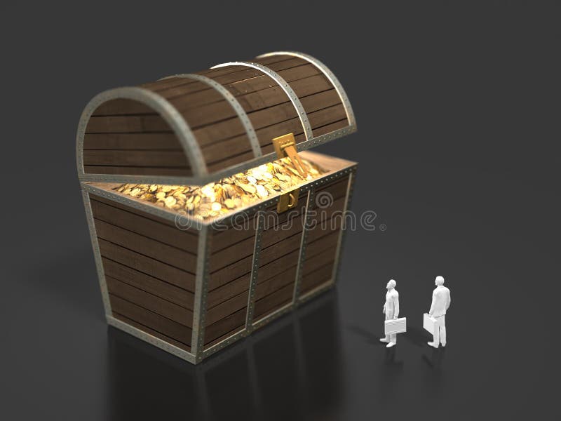 3D Illustration of Treasure Discovery Stock Illustration - Illustration ...