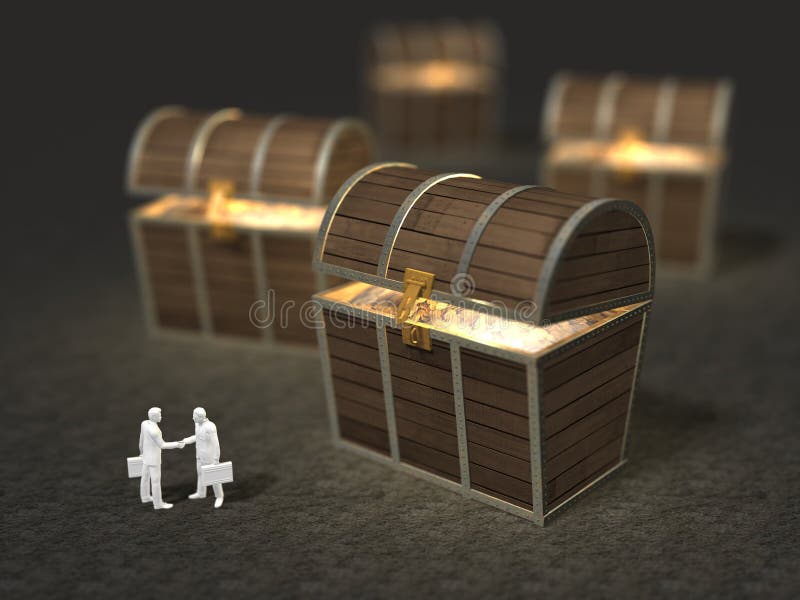 3D Illustration of Treasure Discovery Stock Illustration - Illustration ...