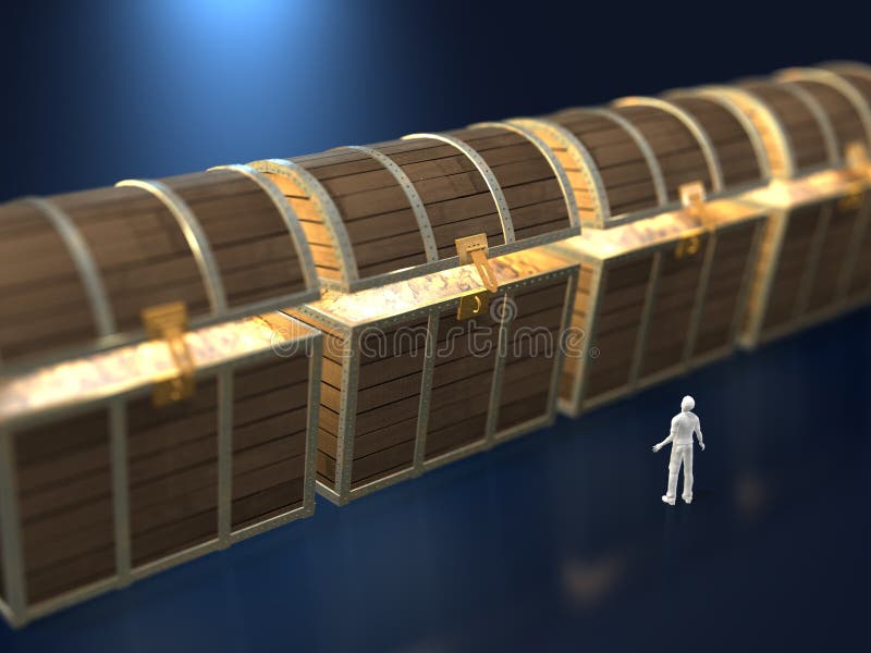 3D Illustration of Treasure Discovery Stock Illustration - Illustration ...