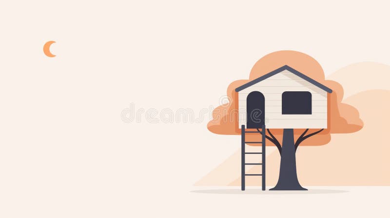 Minimalist Treehouse Stock Illustrations – 145 Minimalist Treehouse ...
