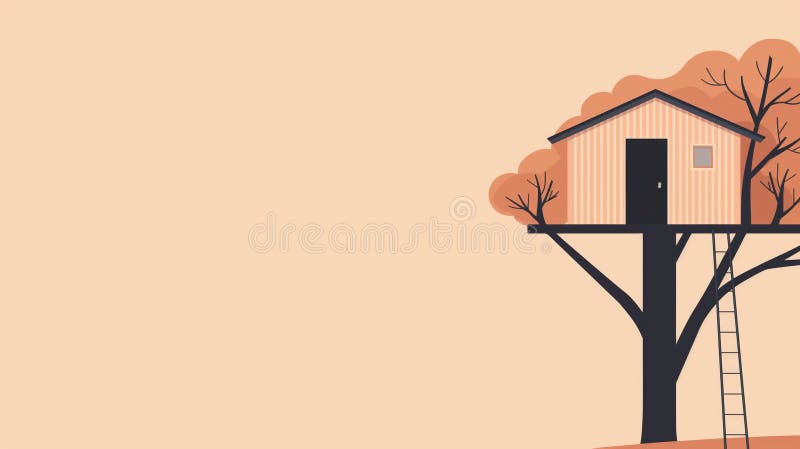 Minimalist Treehouse Stock Illustrations – 145 Minimalist Treehouse ...
