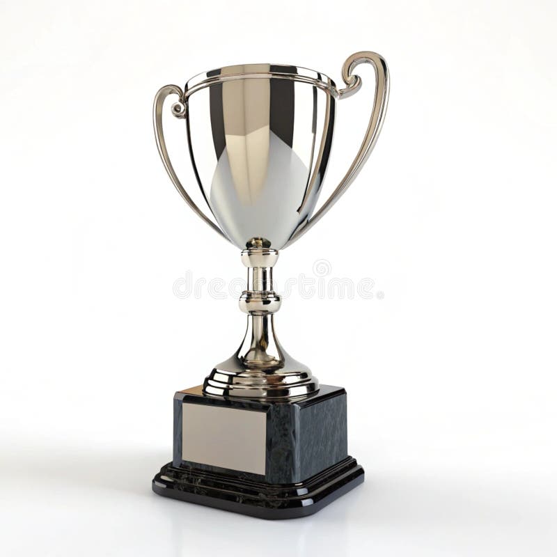 3D Illustration Trophy Icon Isolated on White Background Stock ...