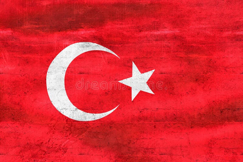 3D-Illustration of a Turkey Flag - Realistic Waving Fabric Flag Stock ...