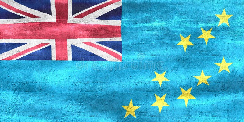 3D-Illustration of a Tuvalu Flag - Realistic Waving Fabric Flag Stock ...
