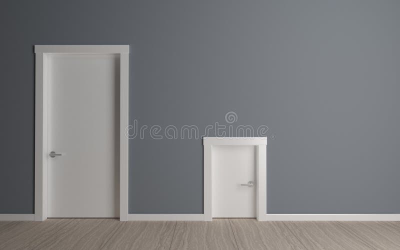 Door big and small stock illustration. Illustration of small - 104932927