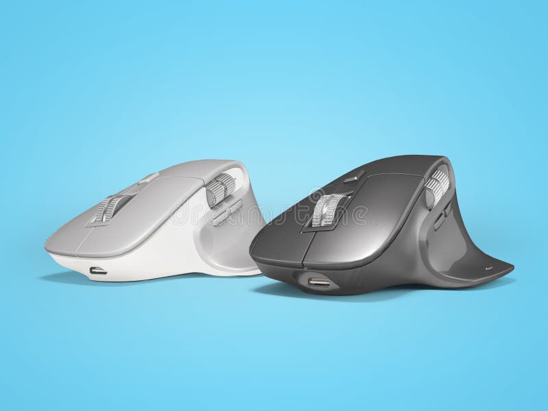 3D Illustration of Two Modern Computer Mice for Professional Work on ...