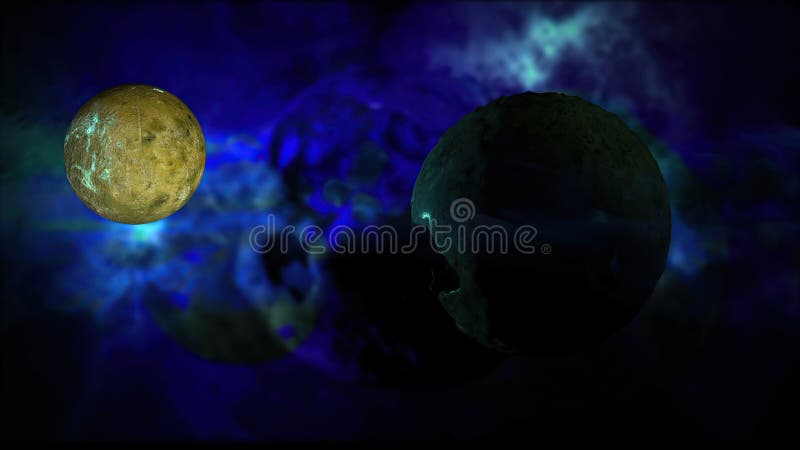 3d Render of Two Planets Collide Stock Illustration - Illustration of ...