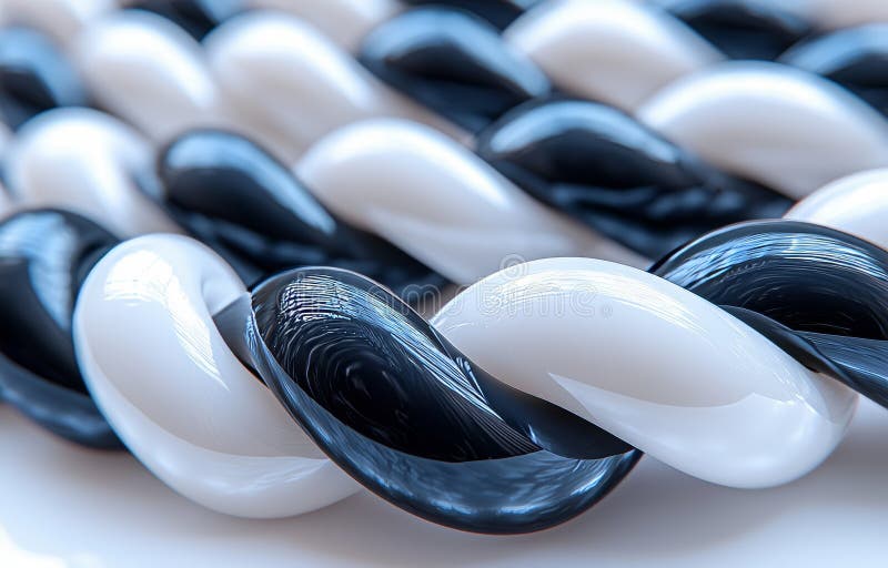 A 3D Illustration of Two Steel Chains Looped Around a Post, and an ...