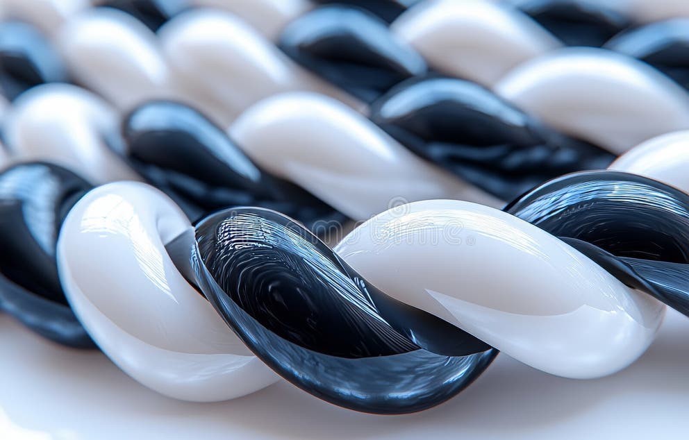 A 3D Illustration of Two Steel Chains Looped Around a Post, and an ...