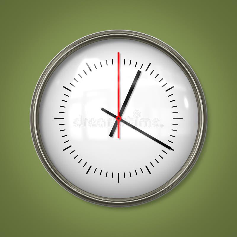 Typical simple clock stock illustration. Illustration of school - 101260351