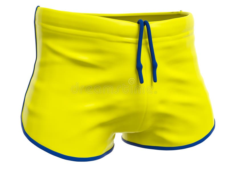 Typical yellow swim trunks stock illustration. Illustration of typical ...