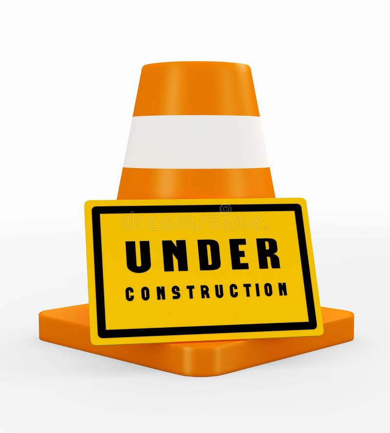 Illustration Of Under Construction Site With Building Stock Vector ...