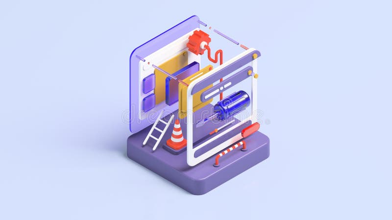 3d Illustration of Under Maintenance Icon Web Stock Illustration ... 3d Illustration of Under Maintenance Icon Web Stock Illustration ...