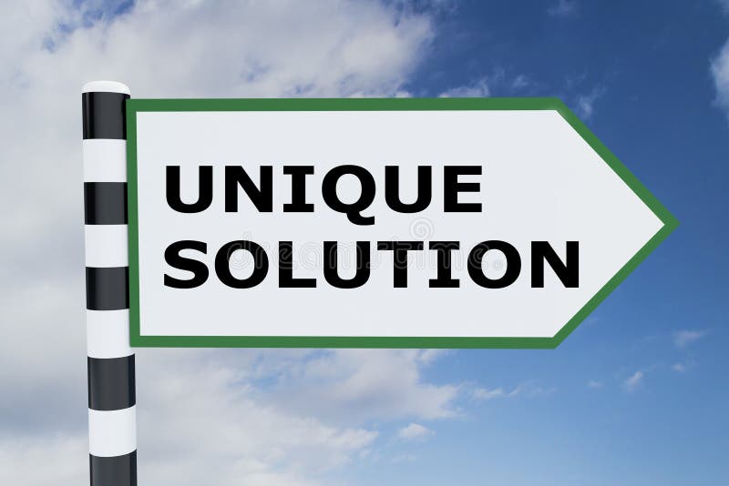 Unique Solution concept stock illustration. Illustration of challenge ...