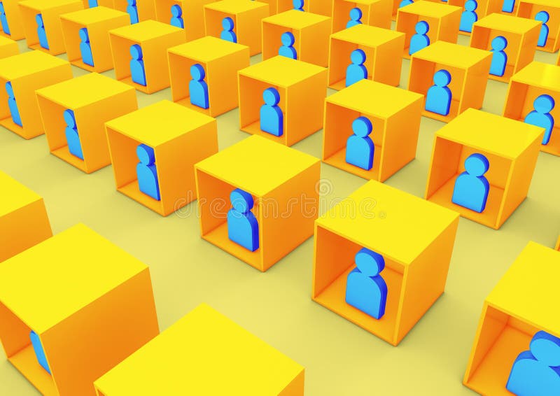 3D Illustration of Various Collaborators or Students Teaming Inside ...