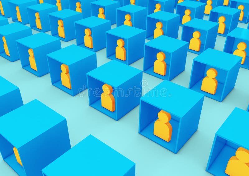 3D Illustration of Various Collaborators or Students Teaming Inside ...