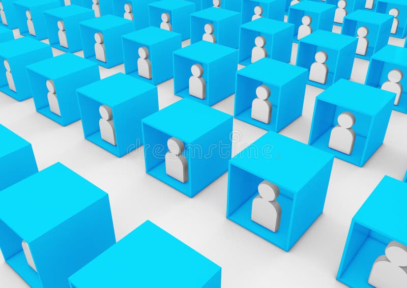 3D Illustration of Various Collaborators or Students Teaming Inside ...