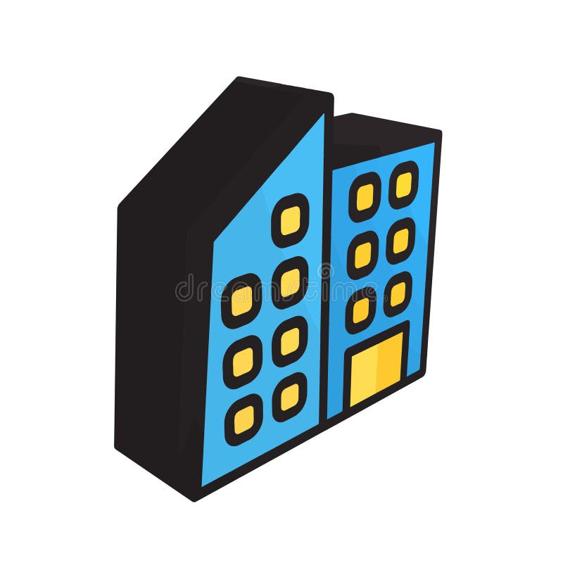 3D Illustration Vector and Logo Building Style Icon Perfect Stock ...
