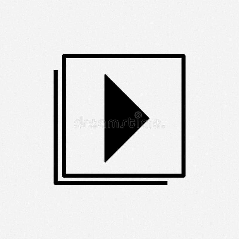 3D Illustration Video Player Icon Isolated on White Background Stock ...