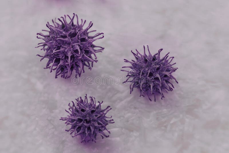 Bacteria, Virus, Cell Purple Light Colored Inerspace Stock Photo ...