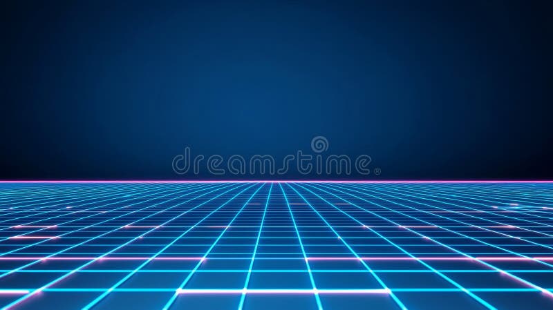 A 3D Illustration of a Virtual Cyberspace Room Featuring Stars Against ...