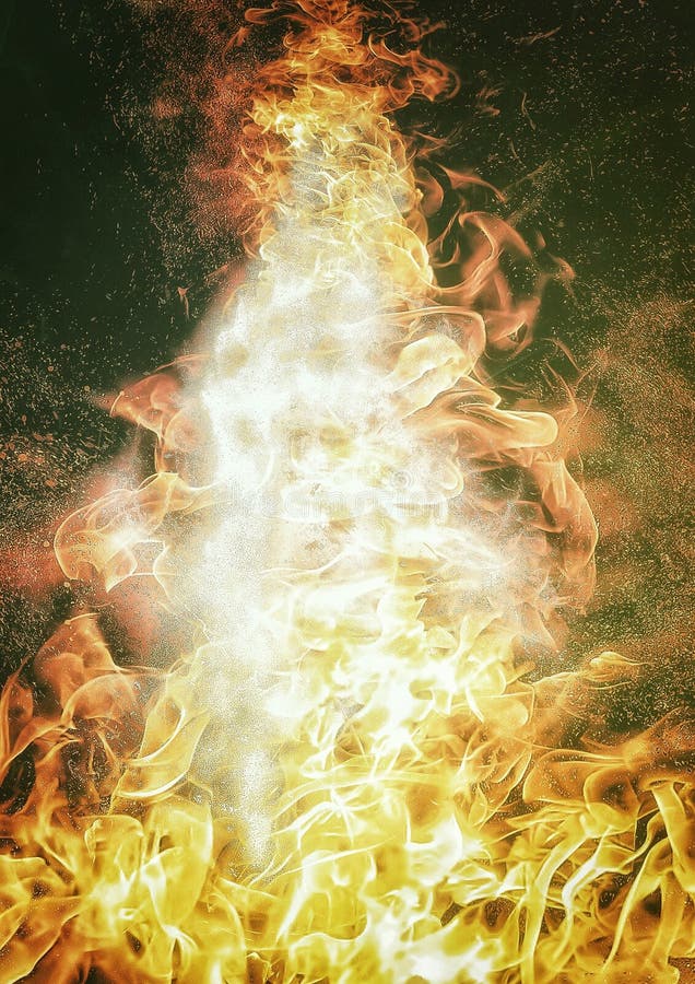 3d Illustration of a Vortex of Burning Flames Stock Illustration ...