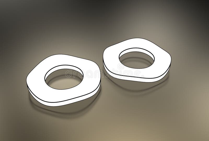 3d illustration of washers stock illustration. Illustration of pile ...