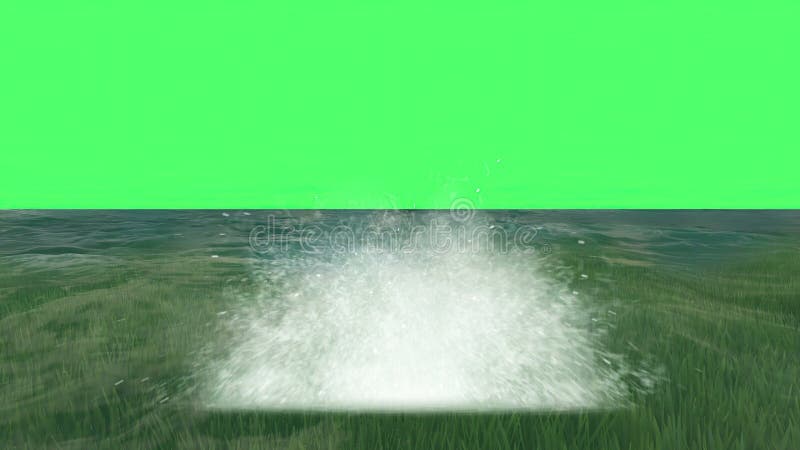 Water Blast Explosion on Green Screen Stock Illustration - Illustration ...